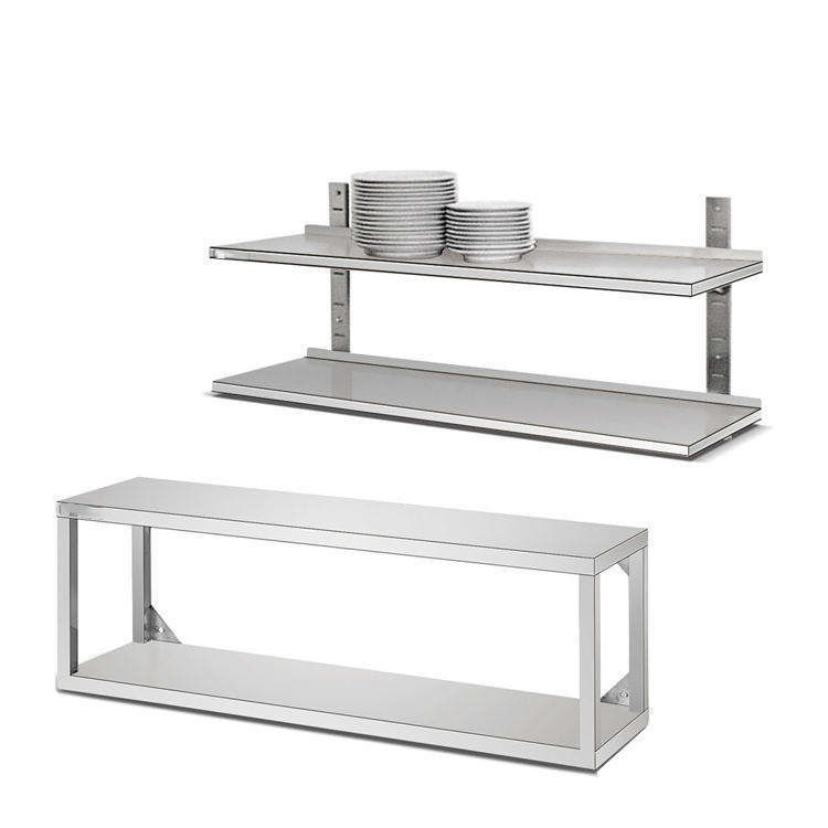 Stainless Steel Wall Mounted Kitchen Shelf 2 Layer Storage Rack 201 304 ...