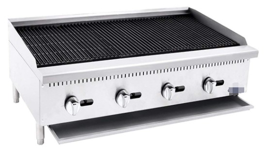 Stainless Steel Powerful Commercial Charbroiler Grill For Restaurant